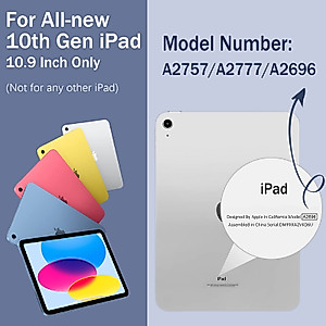 WESOROL for iPad 10th Generation Case 2022, Kids Friendly for iPad 10.9 Case with Kickstand Shoulder Strap Pencil Holder, Heavy Duty Protective Case for iPad 10th Generation 2022 Release, Red Black