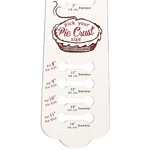 Talisman Designs Pie Pastry Guide | Perfectly Round Pie Crust Every Time | Cut Circles from 4 to 14 inches in Diameter | Pie Cutting Guide | Pie Dough, Puff Pastry, Fondant & More