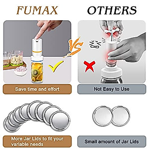 Vacuum Sealer for jars, Mason Jar Vacuum Sealer, Jar Sealer Attachment for Food Saver Vacuum Sealer Machine, Canning Sealer for Food Storage by FUMAX