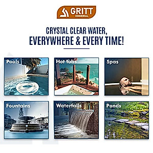Gritt Commercial Pool Spa, Pond and Hot Tub Defoamer | Odorless and Non-Toxic Pool Cleaner | Anti Foam for Hot Tub | Safe with Silicone Emulsion Formula (32oz/Bottles)