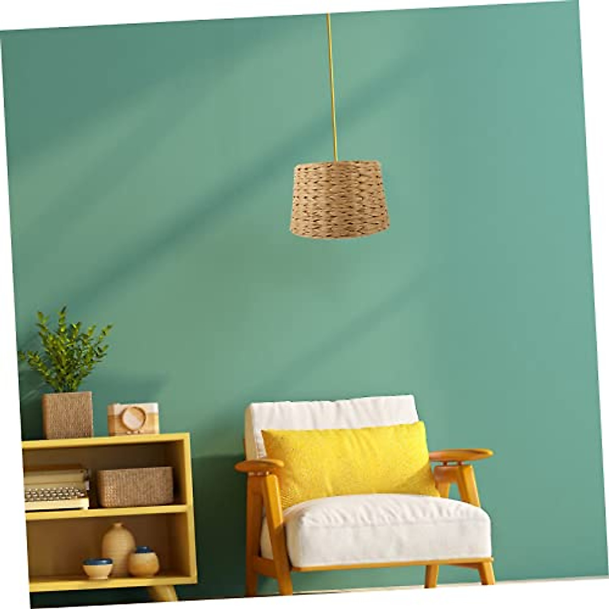 DELURA Woven Lampshade Lampshades for Floor Lamps Vintage Lantern Rustic Pendant Lighting Lamp Replacement Shade Hanging Lights Lampshades Rustic Lamp Shade Country Lamp Shades to Weave/653