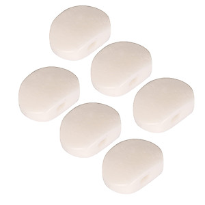 6Pcs White Guitar Tuner Acrylic Ukulele Oval Tuning Key Buttons Replacement