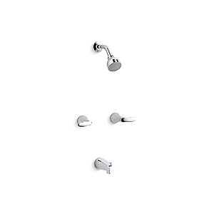 Coralais® bath/shower trim set with lever handles, valve not included