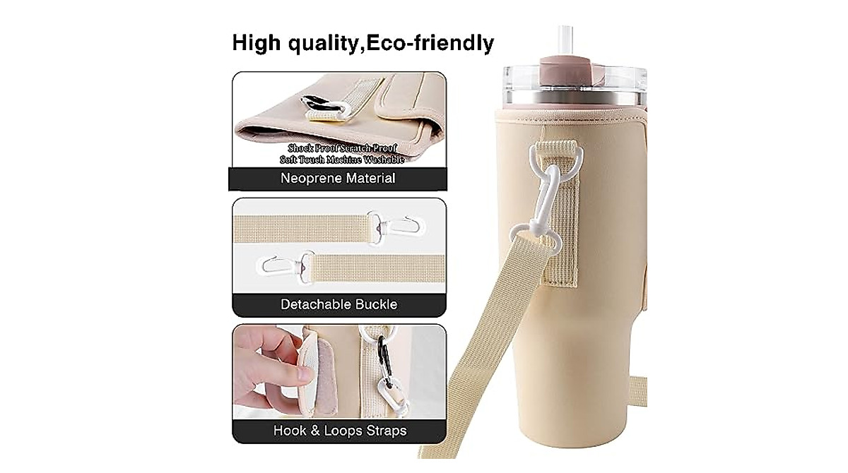 Premium Stanley Cup Holder with Adjustable Strap