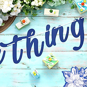 Jollyboom Something Blue Before I Do Banner for Women Girl, Something Blue Bridal Shower Decoration NO DIY Reqired Banner for Bridal Shower Bachelorette Engagement Wedding Party