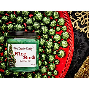 Nice Bush Holiday Candle - Funny Blue Spruce Scented Candle - Funny Holiday Candle for Christmas, New Years - Long Burn Time, Holiday Fragrance, Hand Poured in USA - 6oz