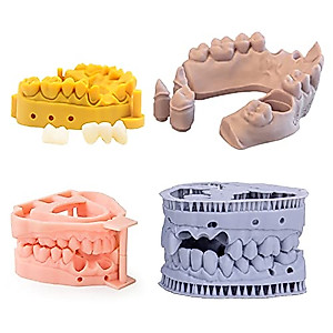 Jamghe 3D Printer Resin Dental Pro Model Resin Dental Prosthetic Model Resin for Crown and Bridge Model, Orthodontic Model, Implant Model etc. (Yellow)