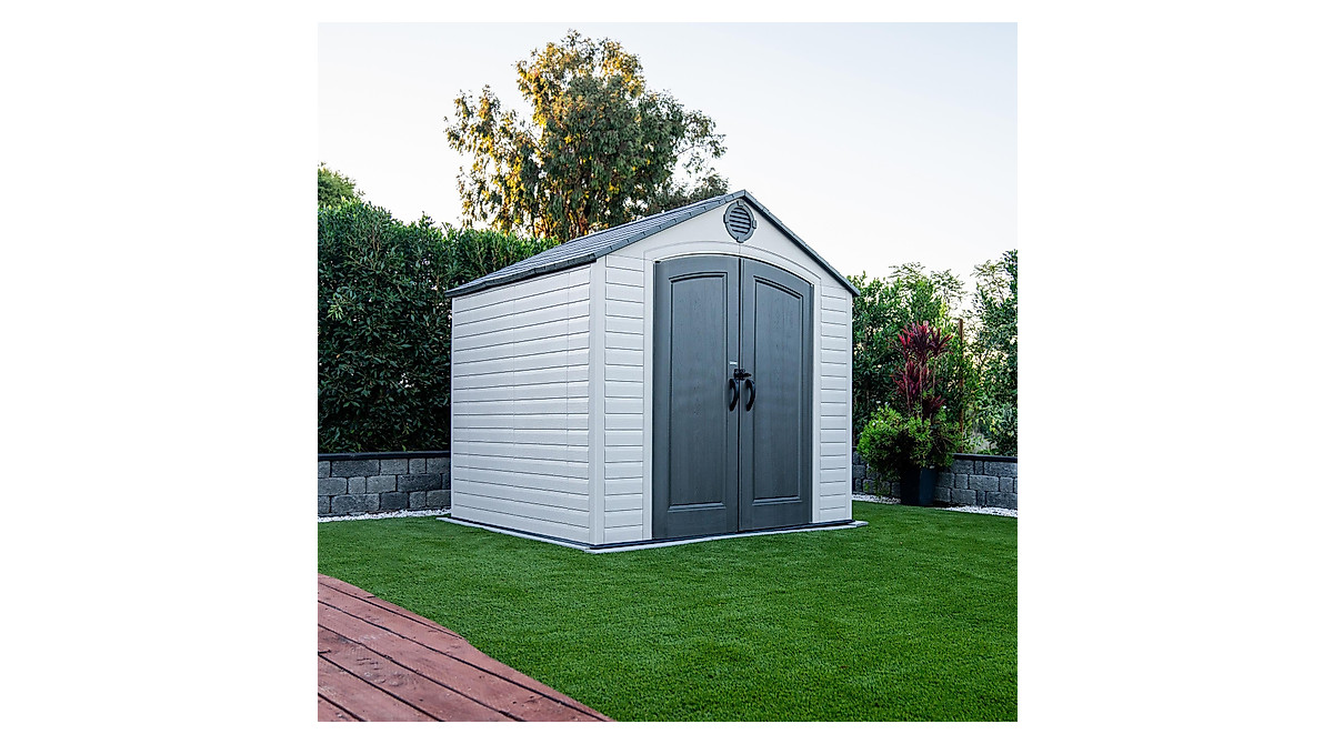 Lifetime Outdoor Storage Shed 8x7.5 ft - Durable Steel & HDPE