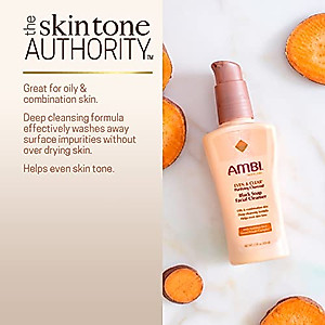 Ambi Even & Clear Purifying Charcoal Black Soap Facial Cleanser With Nutrient Rich Sweet Potato Complex | Helps Even Skin Tone | 3.5 Ounce