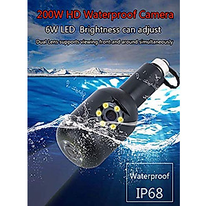 TEmkin Pipe Inspection Camera 7-Inch Monitor 1080P Hd Dual Camera Lens Drain Sewer Pipeline Industrial Endoscope Pipe Inspection Video Camera, Easy to Use,50M/50M