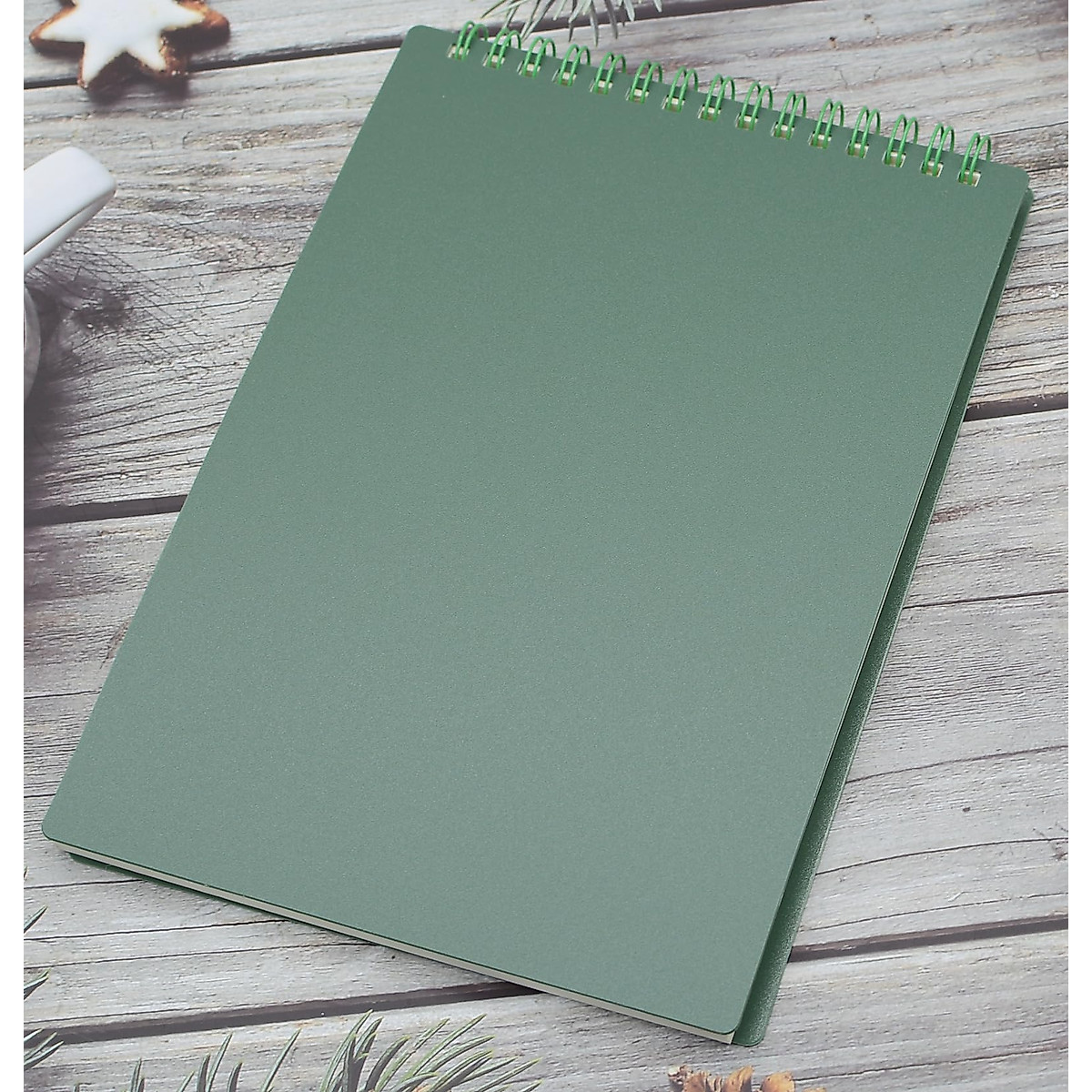 Yansanido Top Bound Spiral Notebook, 4 Pcs 4 Color A5 Size Thick Plastic Hardcover 7mm College Ruled Paper 80 Sheets (160 Pages) Journal for School and Office Supplies (4 Pcs A5)