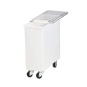 Carlisle FoodService Products BIN2702 Portable Ingredient / Food Storage Bin with Sliding Lid, 27 Gallon, White