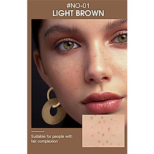 MAEPEOR Freckle Pen Light Brown Natural Freckle Pen Longlasting Waterproof Dot Spot Pen Create Natural Sunkissed Skin (Light Brown)