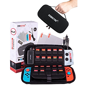 Starter Kit Accessories 14 pcs - Complete Bundle Set Compatible for Nintendo Switch Case Gaming Console