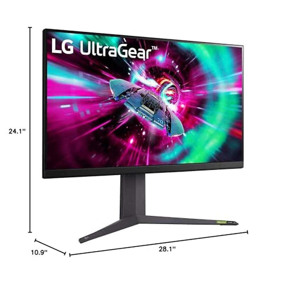 LG 32" UltraGear 4K UHD (3840x2160) Gaming Monitor, 144Hz, 1ms, VESA DisplayHDR 400, G-SYNC and AMD FreeSync Premium, HDMI 2.1, DisplayPort, 4-Pole HP Out DTS HP:X, Tilt/Height/Pivot Stand, Black