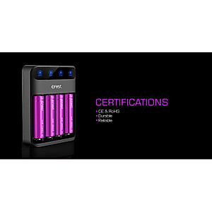 Efest LUSH Q4 Intelligent LED Battery Charger for 20700 / 18650 / 26650 / 26500 / 18500 / 18350 / 17340 / 16340 / 14500 / 10440