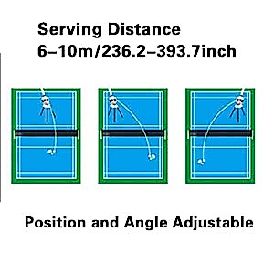 Gdrasuya10 Automatic Badminton Serve Machine Badminton Trainer Training Machine, Shuttlecock Launcher Badminton Robot Shooting Machine for Indoor & Outdoor Training
