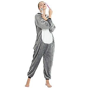 ABENCA Adult Onesie Pajamas for Women Cartoon One Piece Animal Dog Puppy Halloween Christmas Cosplay Costume.Doggy.M