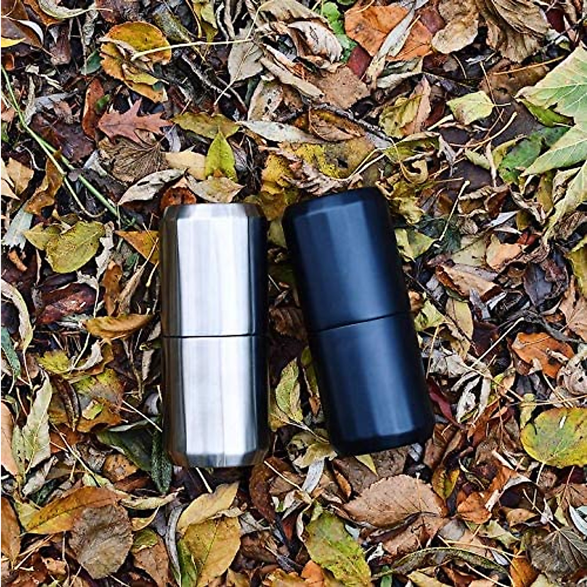 Aged & Ore - Double Insulated Travel Decanter | Premium Stainless Steel Convertible Tumblers with Inner Hand Blown 500 ml Glass Spirits Decanter | Spill Proof & Portable | Great Gift (Matte Black)