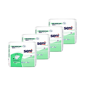Seni Super Plus Incontinence Brief Regular Breathable / Overnight, S-RE10-BP1, Heavy to Severe, 40 Ct