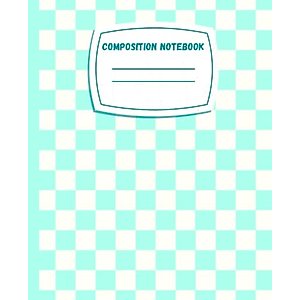 Composition Notebook Wide Ruled: Light Green Cool Checkered Aesthetic Composition Book for kids, Teens, College, Women, Office & Students