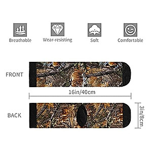 Deer Bear Moose Turkeys Dress Socks Novel Funny Crew socks Contrast Socks