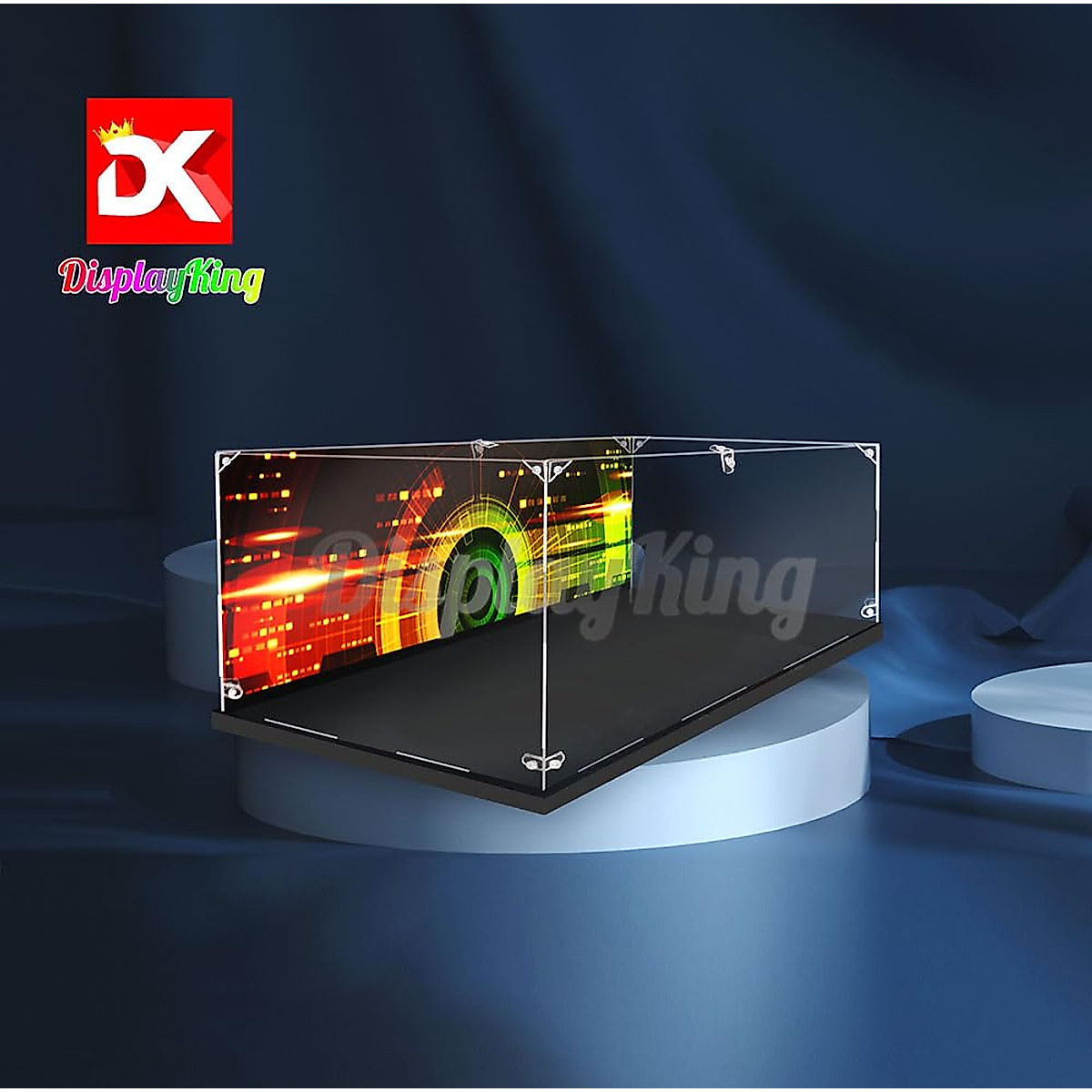 Acrylic Display case with Screw for Lego Porsche 911 RSR 42096 (Lego Set is not Included) (with Theme Background) US Stock