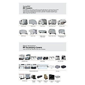 Classic Accessories Over Drive PermaPRO Class B RV Cover, Fits 20'-23' RVs, Motorhome Trailer Camper Van, Heavy-Duty Vinyl, Universal Fit, Polyester, Camper Travel Trailer Accessories , Grey