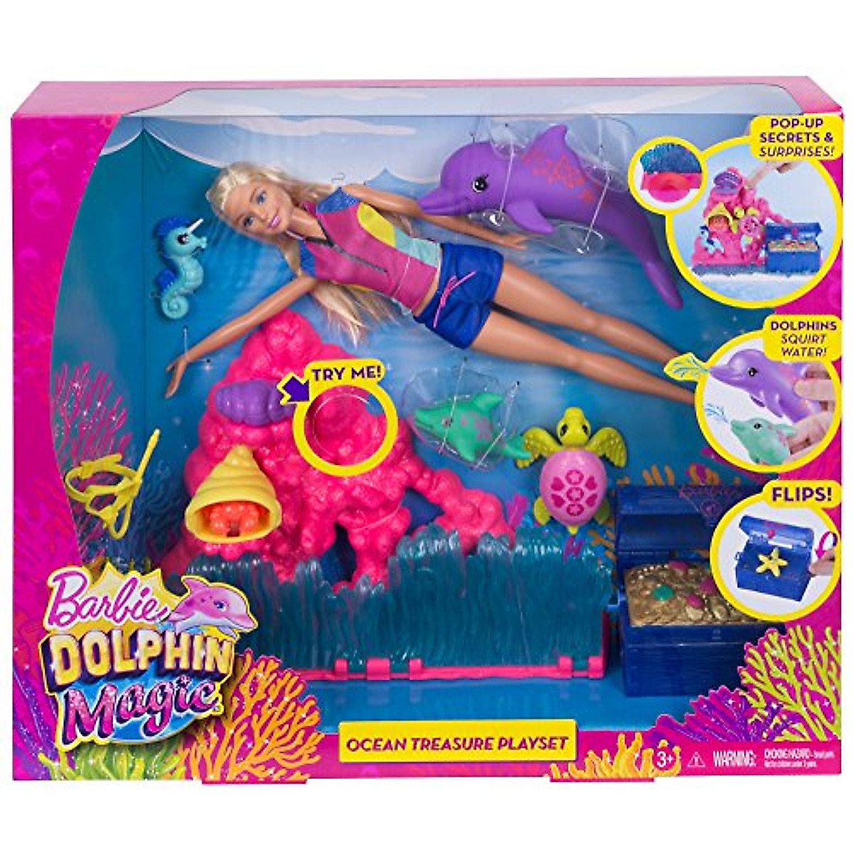 Barbie Dolphin Magic Ocean Treasure Playset