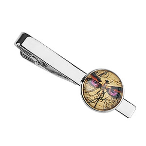 ZUNON Game Console Button Cufflinks & Tie Clip Groom Groomsmen Team Wedding Anniversary Party Gifts Glass Dome (Silver Cufflink Tieclip Set)