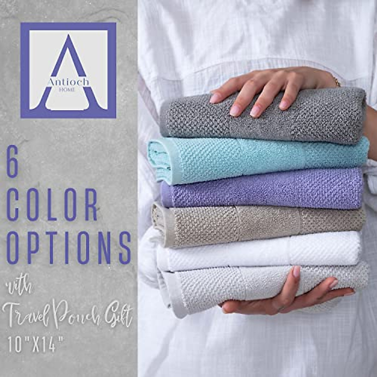 Antioch Home Bathroom Hand Towels, Hotel Quality & Fluffy & Absorbent & Soft & Fast Drying Turkish Hand Towels for Bathroom, 100% Cotton Turkish Hand Towel Set - [ 4 Pack – 16 x 28 inches ] - Aqua