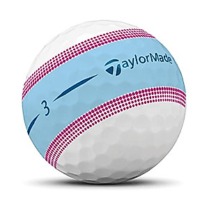 TaylorMade Golf Tour Response Stripe Ball Blue/Pink Dozen