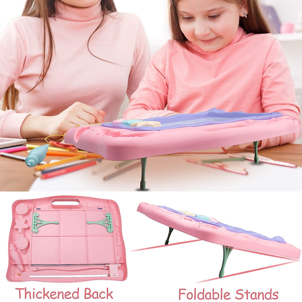 Automoness Magnetic Drawing Board for Kids, Toddler Toys for 1-4 Years Boys & Girls, Color Erasable Doodle Writing Pad, Learning Painting Pad, Preschool Educational Toy for Toddlers, Kids Gift (Pink)