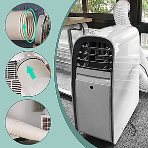 Gudoread 5.9 inch / 6 inch Portable Air Conditioner Exhaust Hose Coupler, AC Unit Tube Connector Air Conditioning Accessories and Parts Window Adapter (Round)