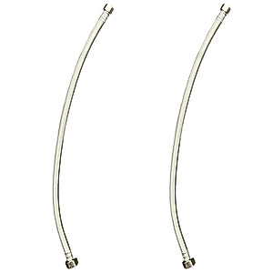 WINDON BAY 20-Inch x 3/8" OD x 1/2" FIP Faucet Hose Connector, Braided Stainless Steel Supply Line, Certified Safe 2 pack