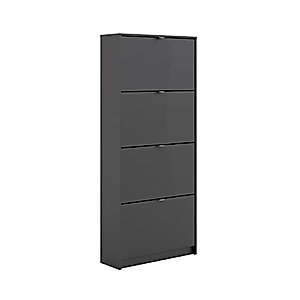 Tvilum, Black Matte Bright 4 Drawer Shoe Cabinet