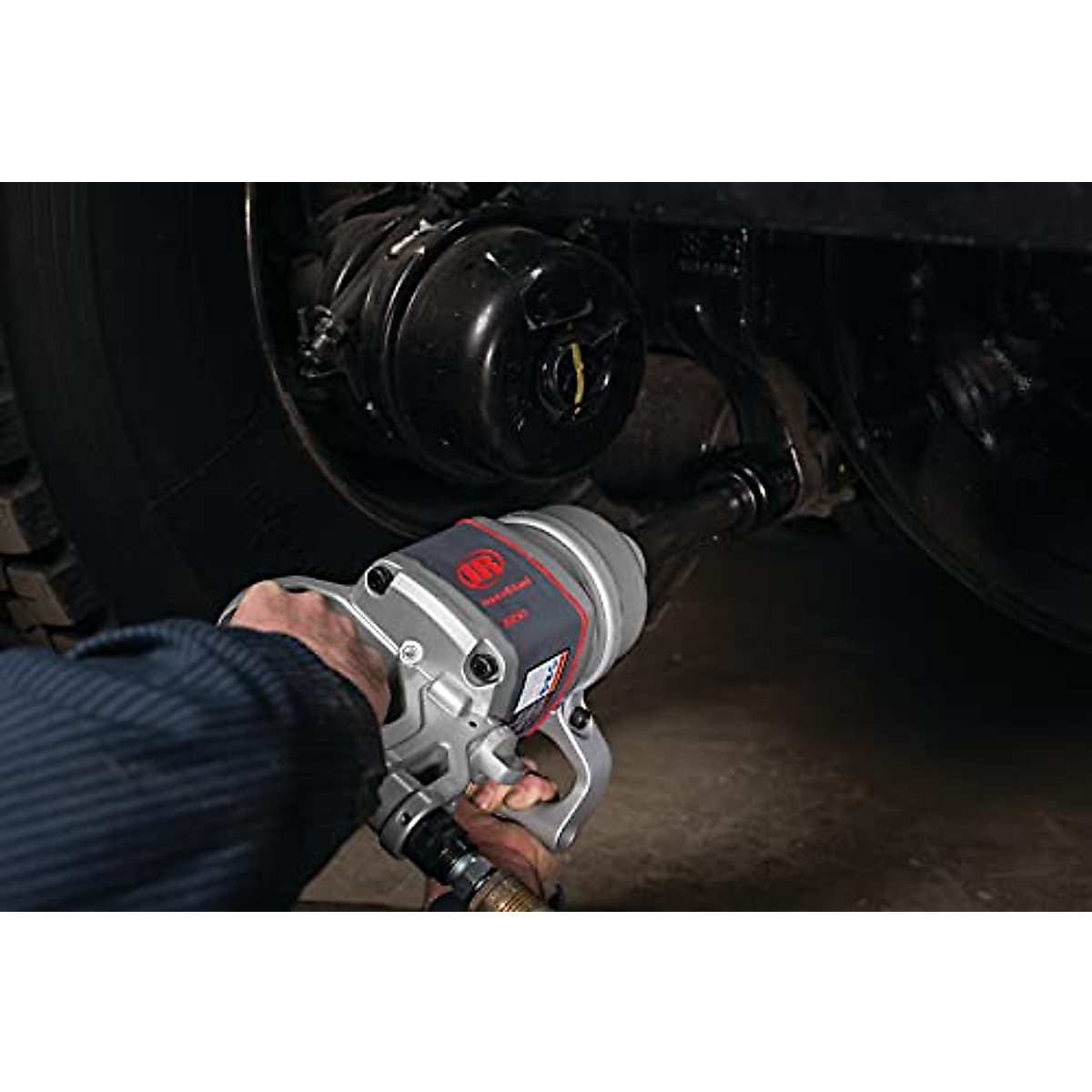 Ingersoll Rand 2850MAX-6 1" Extended Anvil Impact Wrench - 6" Extension, Lightweight Design, Powerful Reverse Torque Output Up to 2100 ft-lbs, Heavy Duty, 5500 RPM, 360 Degree Handle, Gray