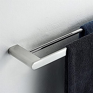 Bath Towel Bar 304 Stainless Steel Bathroom Double Rod Towel Rack, Towel Rail, Bathroom Hardware Pendant Towel Holder (Color : 60cm)