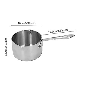 Fnggd Stainless Steel Hot Milk Pot,Double Boilers For Stove Top,Stainless Steel Saucepan,Butter Melting Pot,Butter Pan for Chocolate Simmered Sugar Cheese Butter