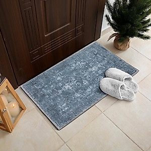 RugOver Machine Washable Area Rug, Pet-Friendly and Non-Slip Indoor Carpet for Kitchen, Bathroom, Living Room, Home Floor Decoration (Spruce/Stone, 2' x 3')