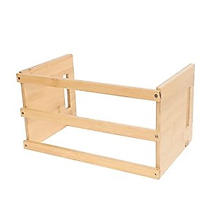 VOSAREA 1pc Bookshelf Storage Rack Magazine Display Stand Desk Book Shelf Plate Stand Display Simple Style Bookshelf Mini Shelf Heavy Duty Storage Shelves Office Shelf Book Rack Wooden
