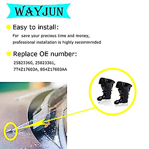 WayJun 8S4Z17603AA Windshield Washer Nozzle Water Jet replacement for 2008 2009 2011 Ford Focus (Set of 2)