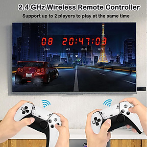 Retro Game Console, Plug and Play Video Game Console Built in 20000+ Games,23 Classic Emulators, 4K High Definition HDMI Output for TV with Dual Controllers