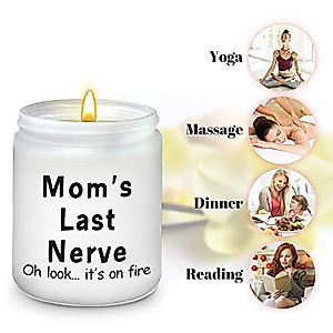 Gifts for Mom from Daughter Son, Funny Mothers Day Gift for Mom, Birthday Christmas Gifts for Best Mom Stepmom Mother in Law, Vanilla Scented Soy Candle, 7oz