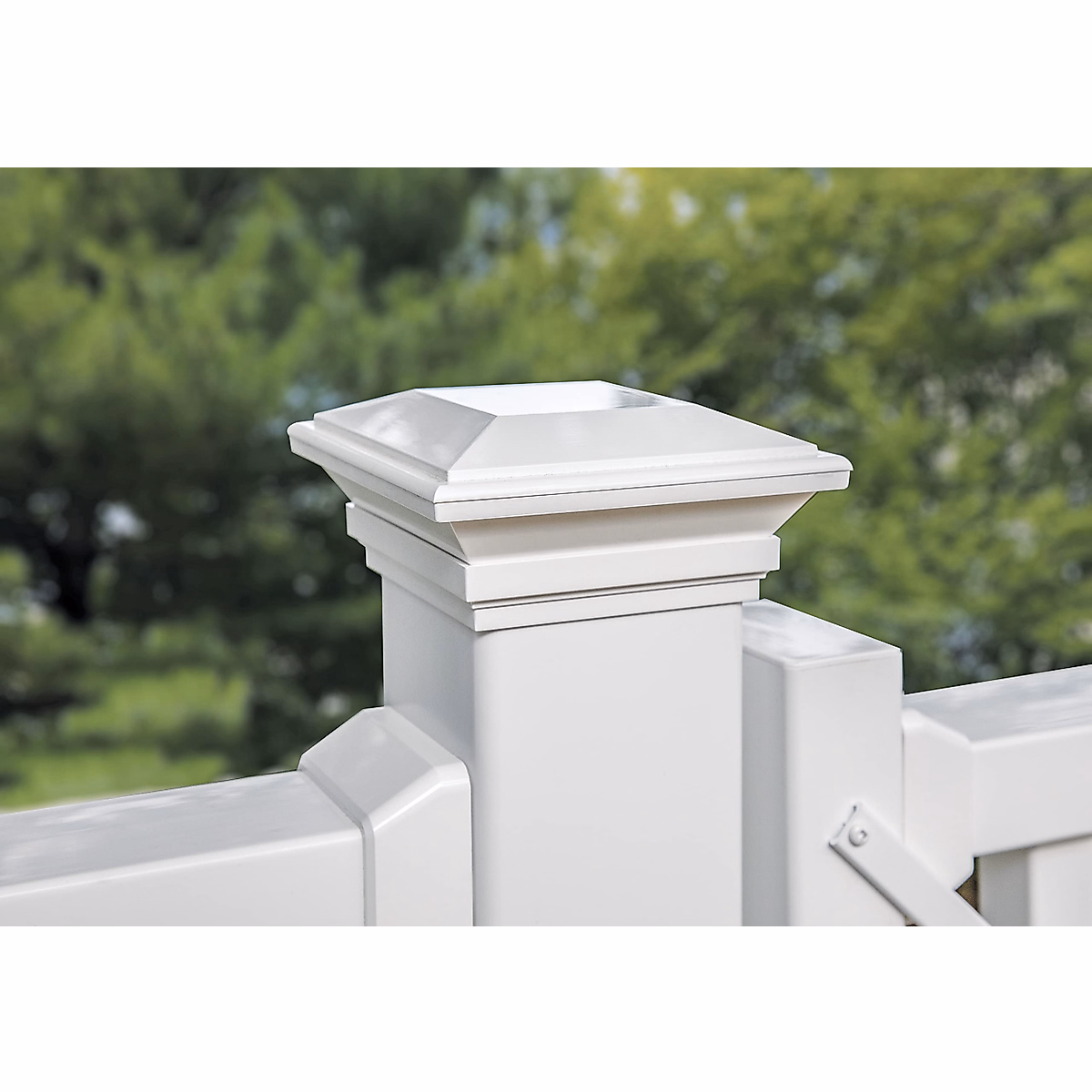 Barrette Outdoor Living 73019233 Contemporary Top Vinyl Rail Post Cap, White