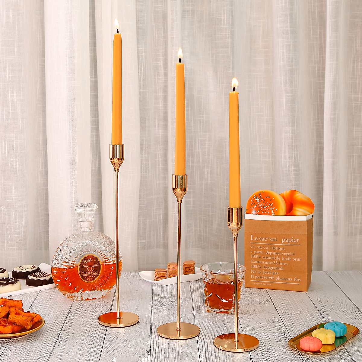 olorvela Beeswax Candles Beeswax Taper Candles Beeswax Candle Sticks 100% Pure Natural Bees Wax Candles for Home Each Burn 6Hrs, 6inch 10Pack