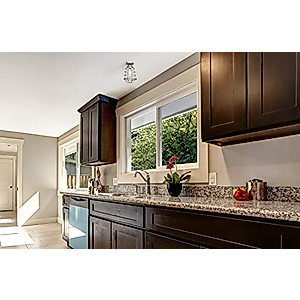 Design House 519686 Ajax 1 Light Semi Flush Mount Ceiling Light, Galvanized Steel Finish