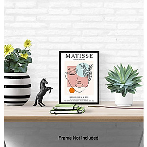 Matisse Wall Art - 8x10 Matisse Poster - Matisse Print - Line Art Decor - Minimalist Wall Art - Abstract Art - Aesthetic Pictures - Mid Century Modern Wall Art - Henri Matisse - Minimal Wall Art