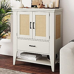 Amyove Buffet Storage Cabinet, Off White