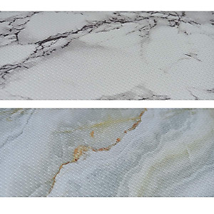 Art3d Premiun Reversible Anti-Fatigue Kitchen Mat, Anti-Slip Floor Comfort Mat for Kitchen, Bathroom, Laundry Room or Office (18x30, Marble Design)